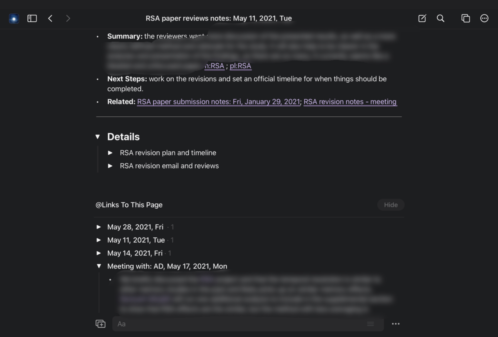An introduction to using Craft Docs for note-taking as an academic ...